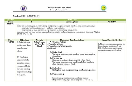 Q2_LE_Music and Arts 7_Lesson 1_Week 1. lesson exemplar | PPT