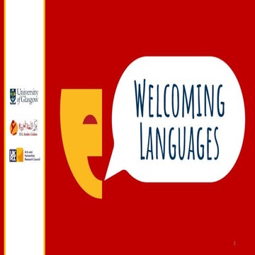 Welcoming Languages: Including a language spoken by children and ...