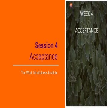 Wm session-4-acceptance | PPTX | Mental Health | Diseases and Conditions