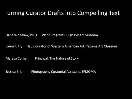 Writing Effective Interpretive Labels for Art Exhibitions: A Nuts and ...