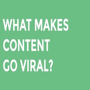 What Makes Content Go Viral? | PDF