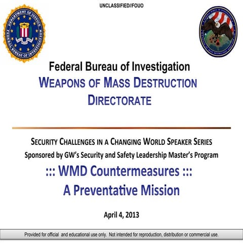 WMD Countermeasures ::: A Preventative Mission | PDF