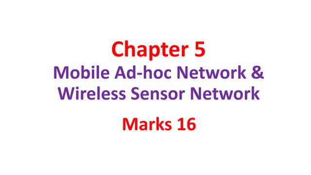 MANET in Mobile Computing | PPTX