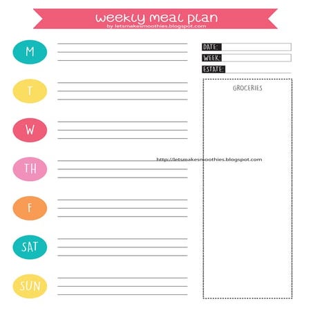 Weekly Meal Plan | PDF