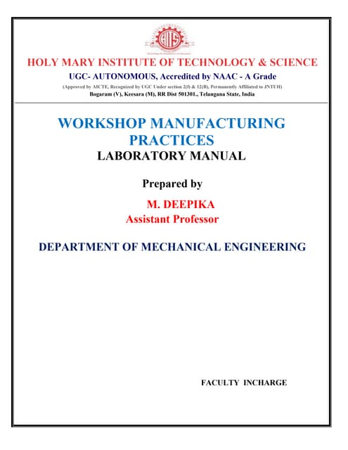 Engineering Fitting workshop:holding,measuring,marking,finishing, striking and power tools | PDF