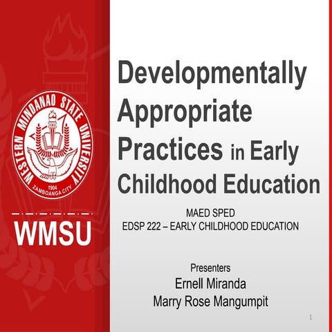 EARLY CHILDHOOD PRESENTATION IN ENVIRONMENT | PPTX