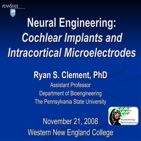 Neural Engineering Research Overview | PPT