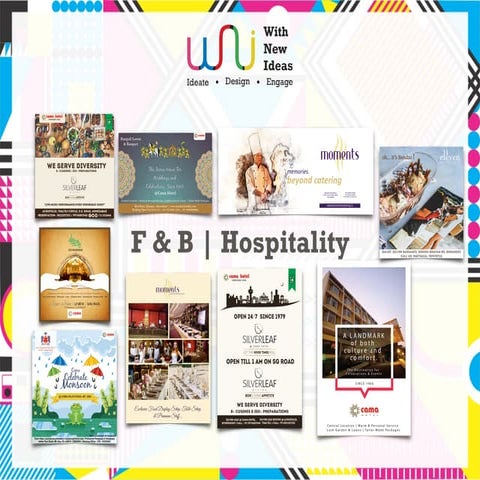 Glimpses of some of With New Ideas Creative Services offered for F & B ...