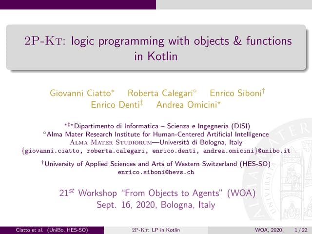 2p Kt Logic Programming With Objects And Functions In Kotlin Ppt Free Download