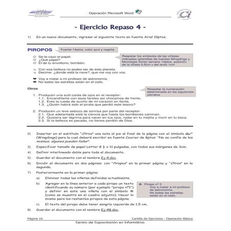 Word Ejercicio Pdf