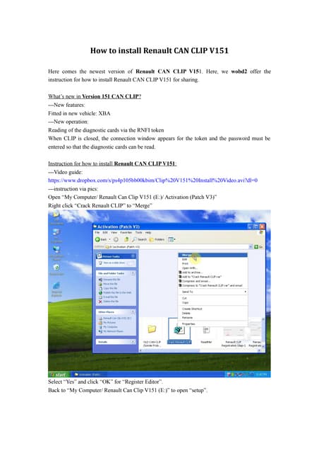 Renault can clip v145 installation instructions | DOCX | Operating ...