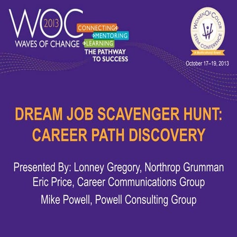 Dream Job Scavenger Hunt! Career Path Discovery | PPTX | Career ...