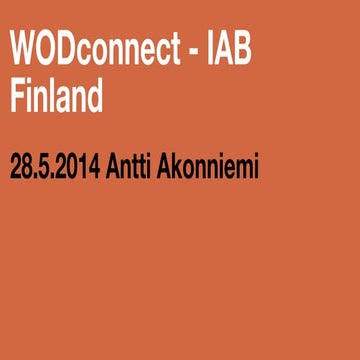 WODconnect marketing talk at IAB event | PPT