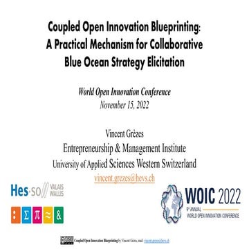 Grezes, V. (2022) Coupled Open Innovation Blueprinting: A Practical ...