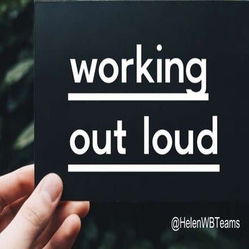 Working Out Loud | PPT