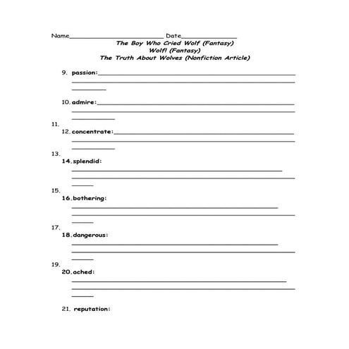 Wolf[1].Vocabulary And Spelling | DOC