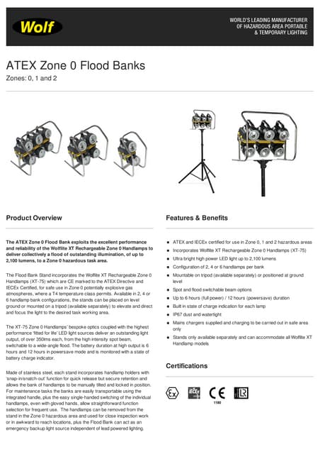 Wolf HT-200 Headtorch ATEX - Spec Sheet | PDF | Technology & Computing