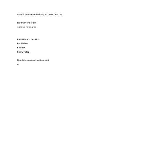 Wolfenden committee questions | DOCX