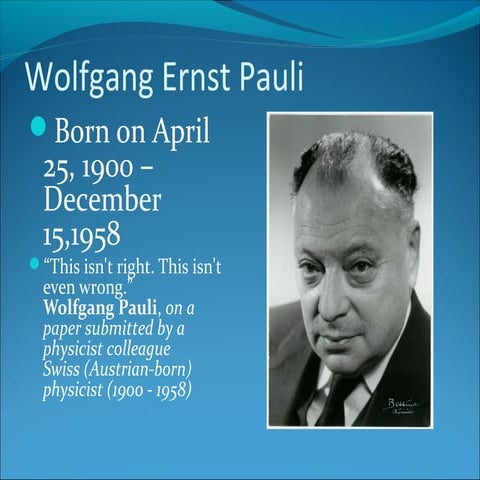 Wolfgang Pauli Quote