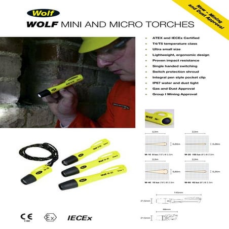 Wolf M10 Micro Torch - Hazardous Area Torches, Zone 1 Zone 2, ATEX ...