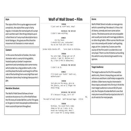 Wolf of wallstreet film | DOCX