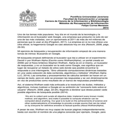 Un analisis: Wolfram alpha | DOCX