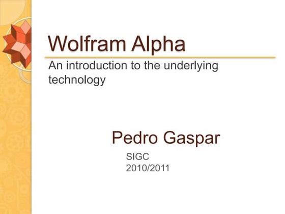 Wolfram Alpha | PPT