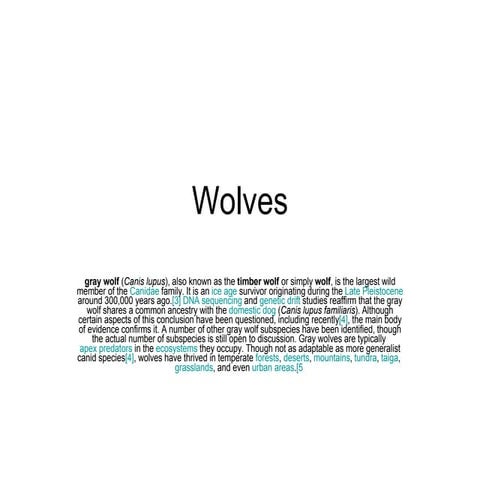 Wolves | PPT