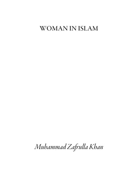 Status of women in islam | PPT | Islam | Religion & Spirituality