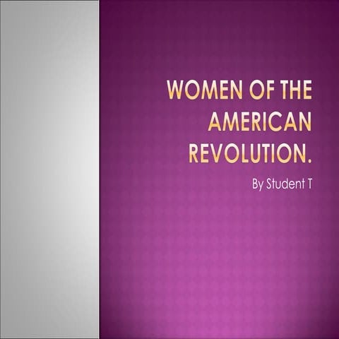 Women of the American Revolution | PPT