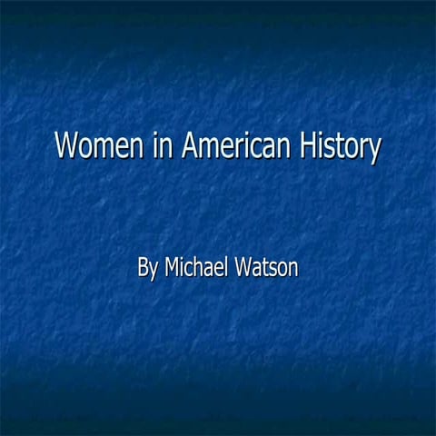 Women In American History | PPT