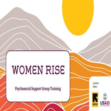 Women-Rise-Training Psychosocial Support Group Training | PPTX