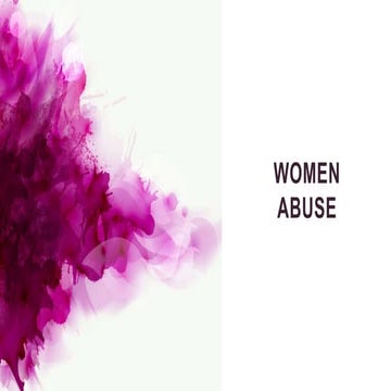Women abuse | PPTX