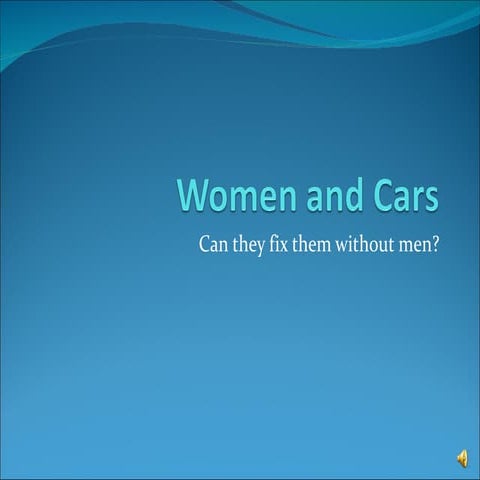Women and cars gender project | PPT