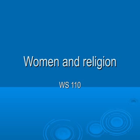 Women and religion | PPT
