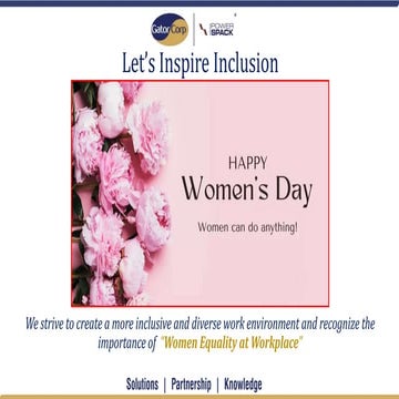 Women Day Presentation for display at office | PPTX