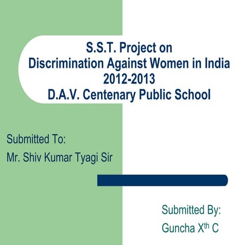 Women discrimination | PPTX