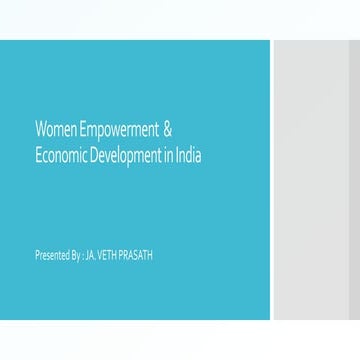 Women Empowerment & Economic development in India | PPTX