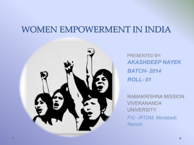 Presentation on women empowerment | PPTX