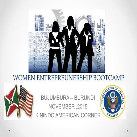 Women Entrepreneurship Bootcamp Presentation 2015 Ppt