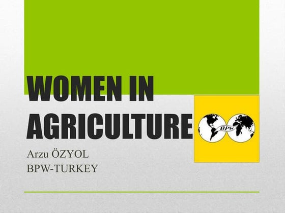 Women in Agriculture | PPT