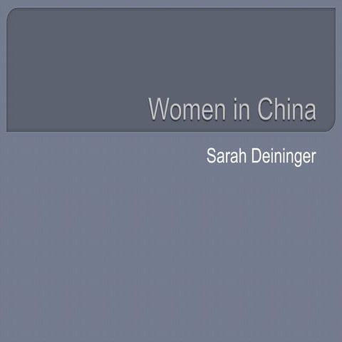 Women in China | PPTX