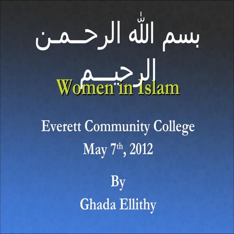 Women In Islam | PPT