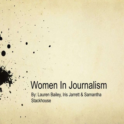Women in journalism | PPTX