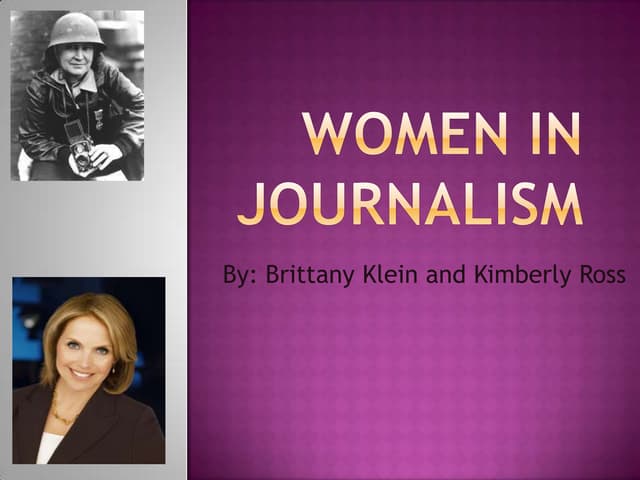 Women in journalism | PPTX