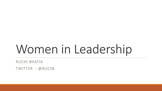 Women in Leadership | PPT