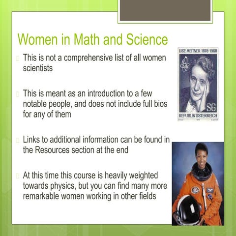 Women in math and science | PPTX