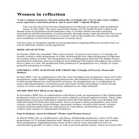 Women in reflection | PDF