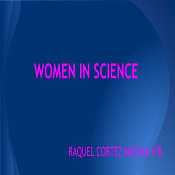 Women in science | PPTX