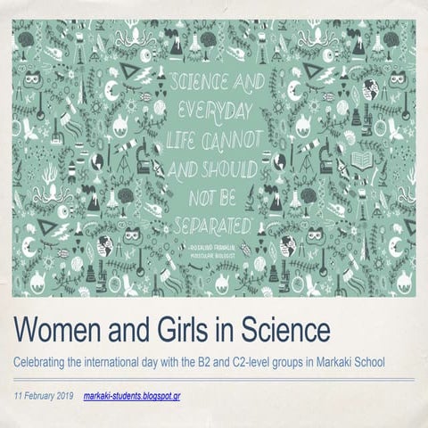 Women in science: A presentation for our advanced students | PPTX